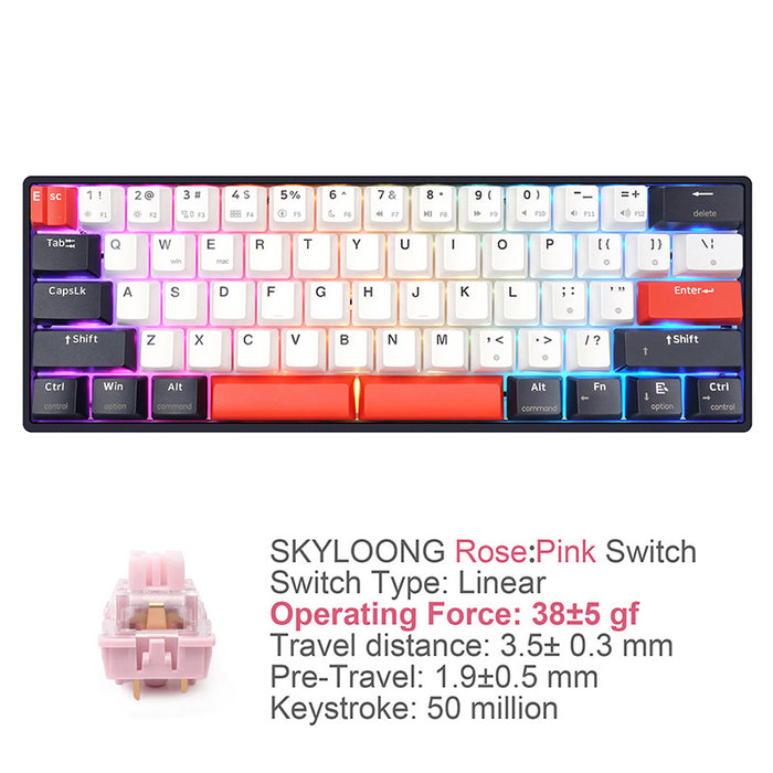 SKYLOONG GK61 QMK/VIA Wireless Mechanical Keyboard - WhatGeek
