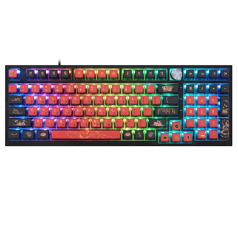 SKYLOONG GK7 Nine-Tailed Fox Pudding PBT ASA Profile Keycaps 126 Keys ...