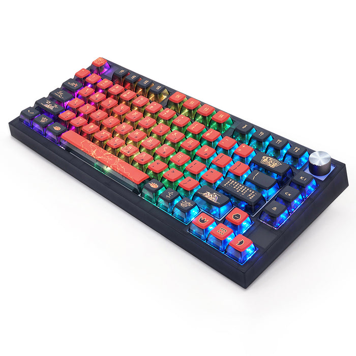 SKYLOONG GK7 Nine-Tailed Fox Pudding PBT ASA Profile Keycaps 126 Keys ...