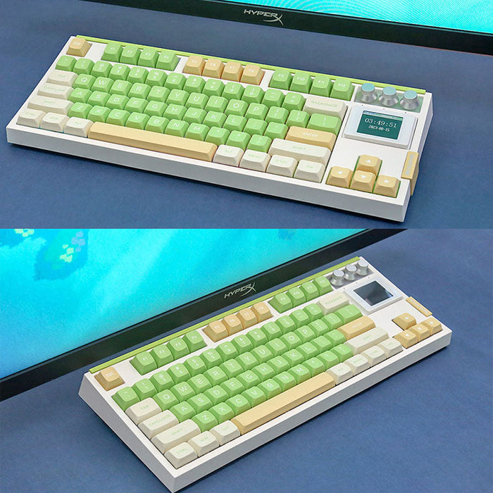 SKYLOONG GK87 Pro Green Wireless Mechanical Keyboard with TFT Screen ...