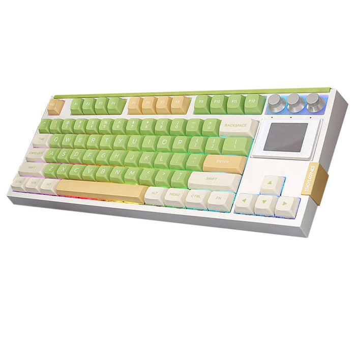 SKYLOONG GK87 Pro Green Wireless Mechanical Keyboard with TFT Screen ...