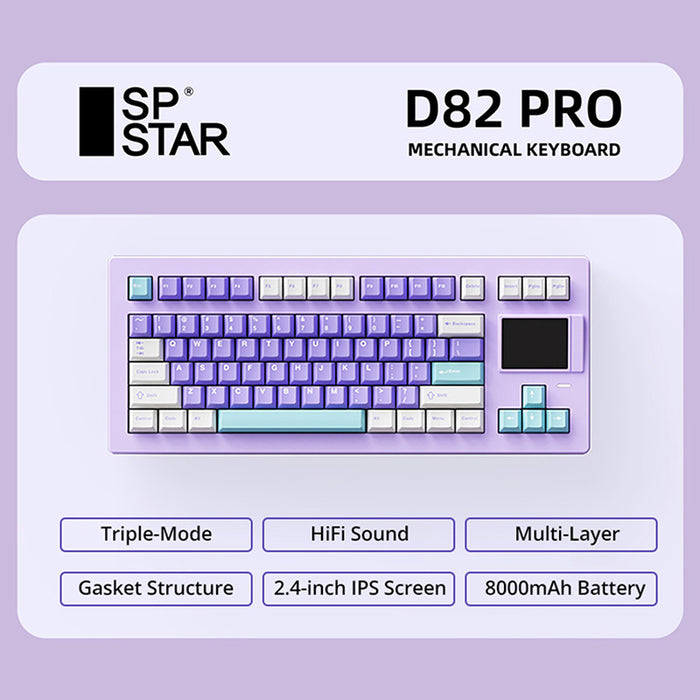 SP-STAR D82 PRO HiFi Wireless Mechanical Keyboard - WhatGeek