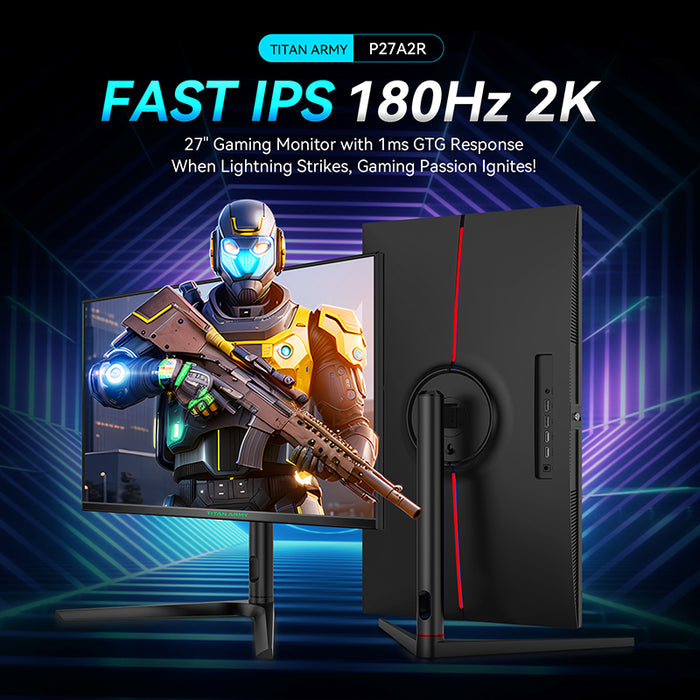 TITAN ARMY P27A2R Fast IPS 180Hz 27'' Gaming Monitor - WhatGeek