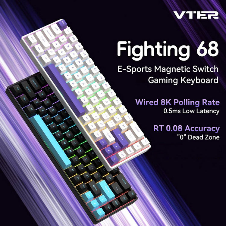 VTER Fighting68 Wired Gaming Keyboard Magnetic Switch - WhatGeek