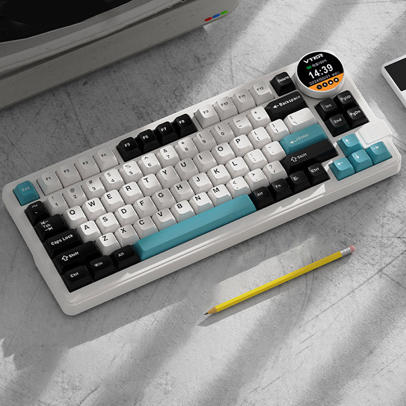 VTER K75 Mechanical Keyboard with Multifunctional Knob Display - WhatGeek