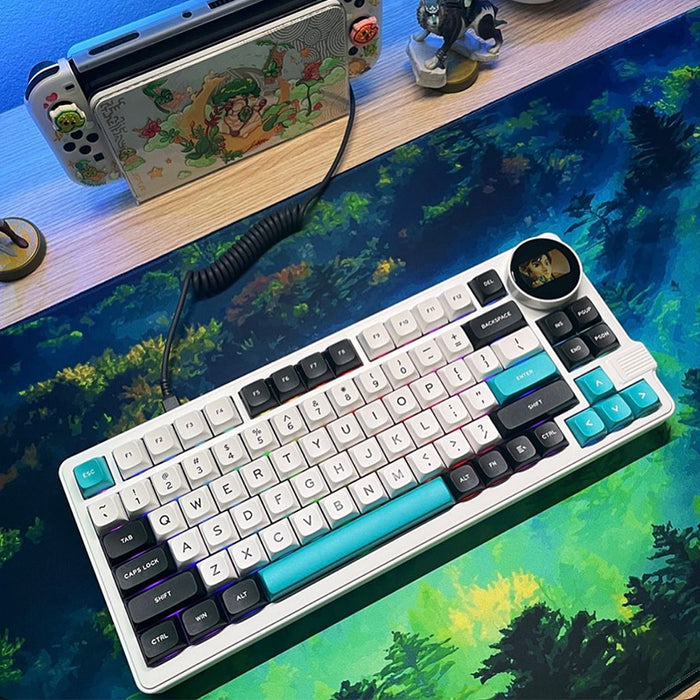 VTER K75 Mechanical Keyboard with Multifunctional Knob Display - WhatGeek