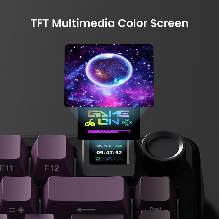 Weikav WK75-S Tri-mode Mechanical Keyboard with TFT Screen - WhatGeek