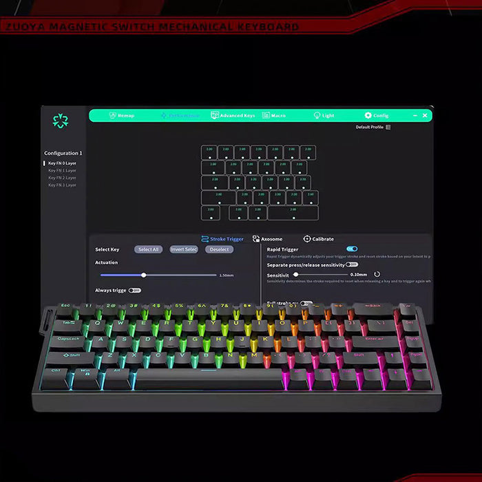 ZUOYA HE65 Wired Magnetic Switch Mechanical Gaming Keyboard - WhatGeek