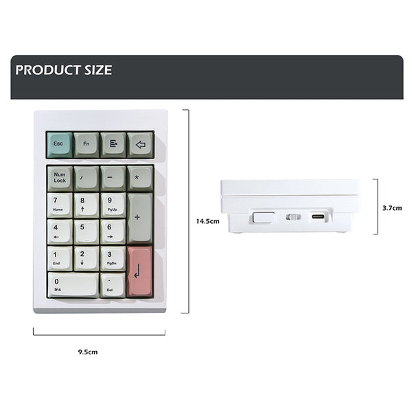 ZUOYA LMK21 Wireless Number Pad VIA Aluminum Macro Pad - WhatGeek