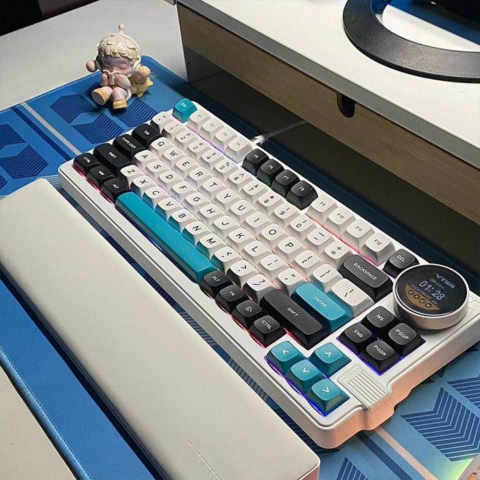 VTER K75 Mechanical Keyboard with Multifunctional Knob Display - WhatGeek