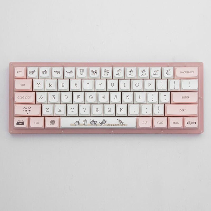 ACGAM Kitty XDA Profile PBT Keycap Set 138 Keys - WhatGeek