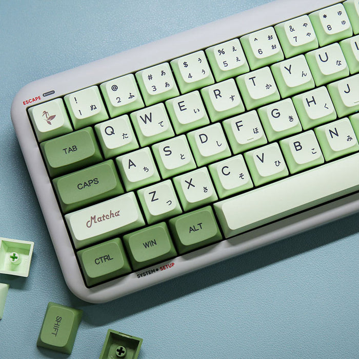 ACGAM Matcha Japanese Layout XDA Profile Keycap Set 124 Keys - WhatGeek