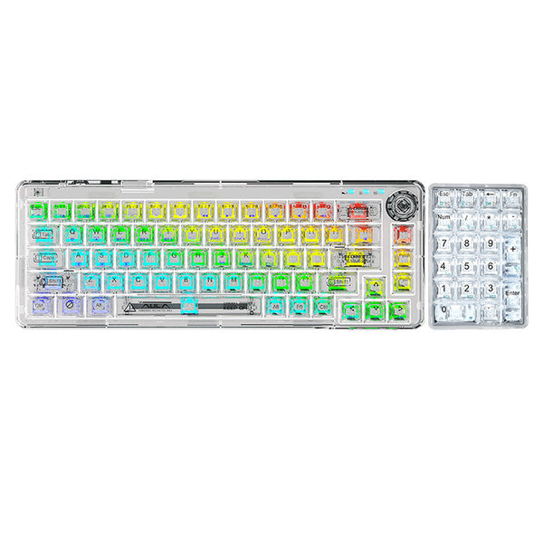 AULA F68 투명 개스킷 RGB 기계식 키보드 - WhatGeek