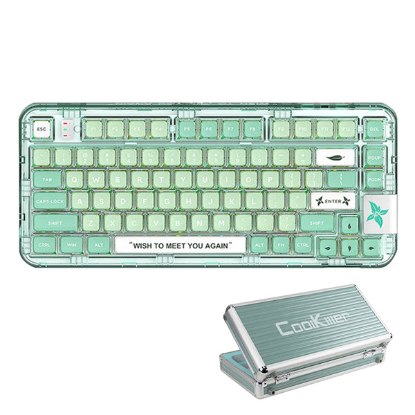 CoolKiller CK75 Triple Mode Transparent Mechanical Keyboard - WhatGeek