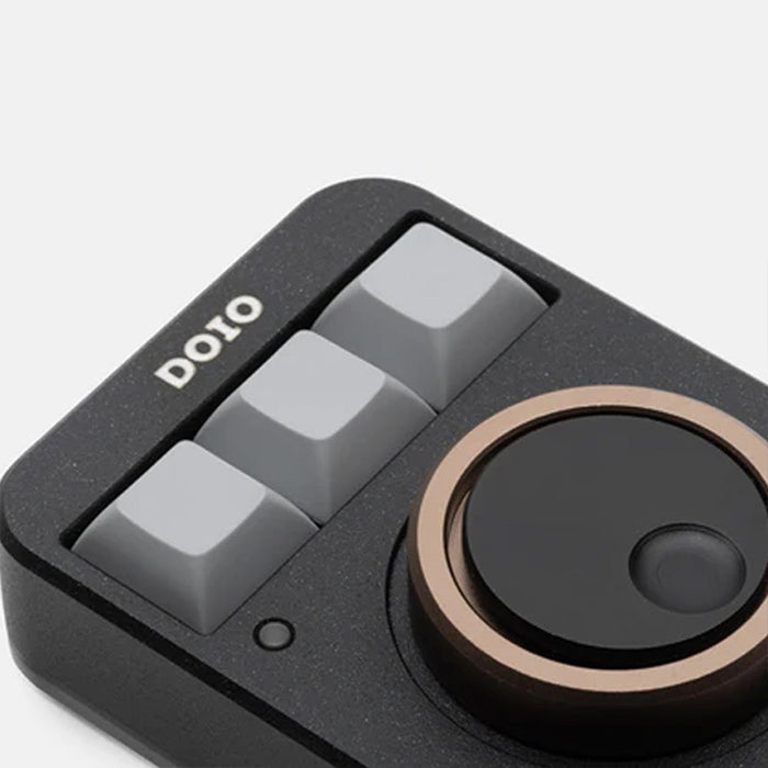 DOIO KB03-01K Macro Keyboard 3 Keys + 1 Knob Macro Pad - WhatGeek