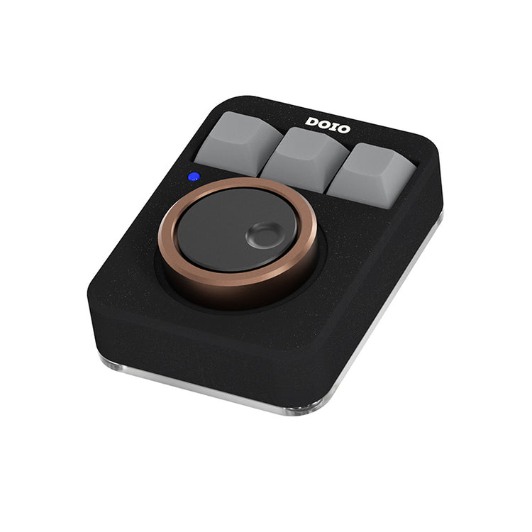 DOIO KB03-01K Macro Keyboard 3 Keys + 1 Knob Macro Pad - WhatGeek