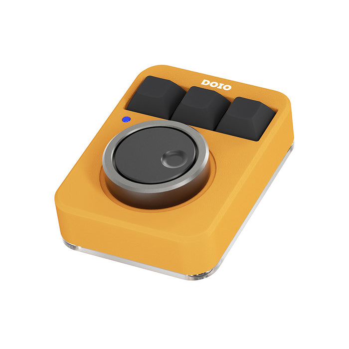 DOIO KB03-01K Macro Keyboard 3 Keys + 1 Knob Macro Pad - WhatGeek