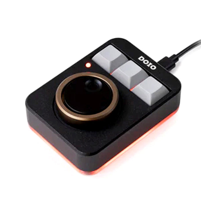 DOIO KB03-01K Macro Keyboard 3 Keys + 1 Knob Macro Pad - WhatGeek