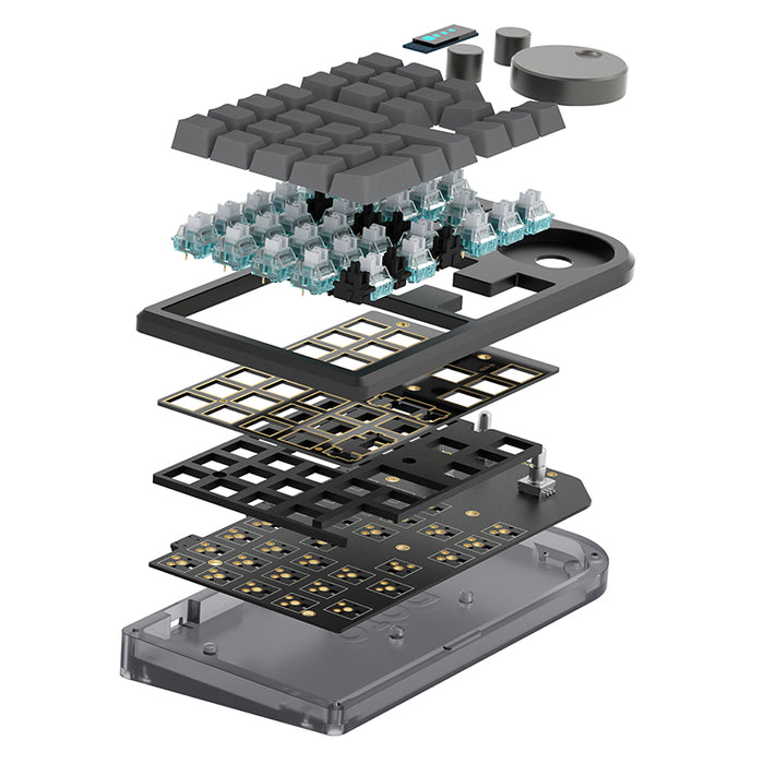 DOIO KB30-01 Macro Keyboard 30 Keys + 3 Knob Macro Pad - WhatGeek