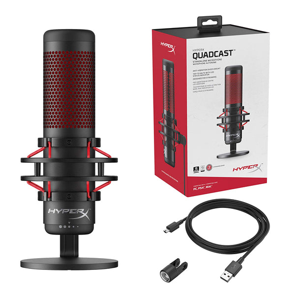 HyperX - QuadCast USB Electret Condenser Microphone - WhatGeek HyperX - QuadCast USB Electret Condenser Microphone - WhatGeek