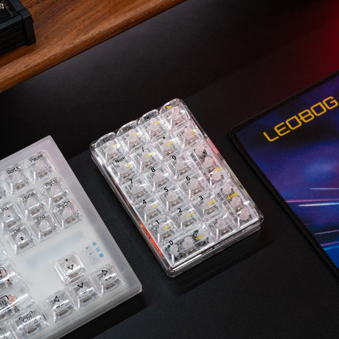 LEOBOG K21 Transparent Number Pad Mechanical Keyboard - WhatGeek