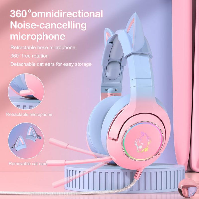 ONIKUMA K9 Gradient Cat Ear Gaming Headset - WhatGeek