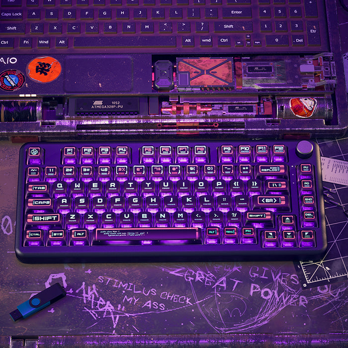 PIIFOX Cyberpunk ASA Profile PBT Keycap Set 117 Keys - WhatGeek
