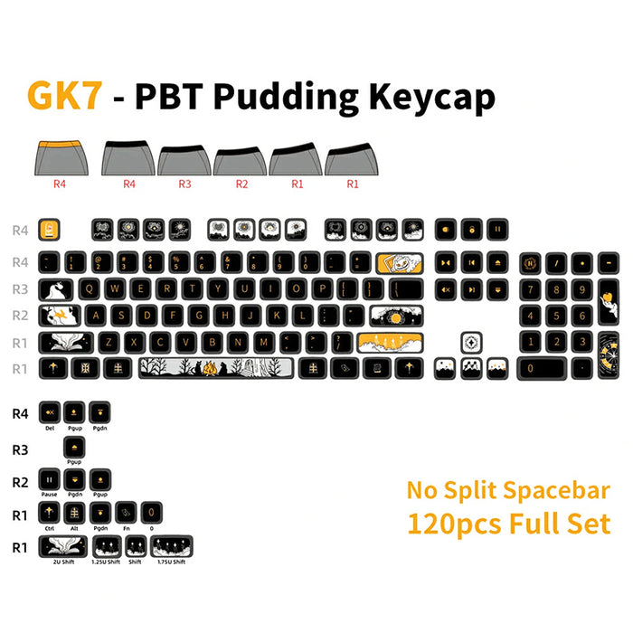 SKYLOONG Dark Fairy Translucent GK7 Profile Keycap Set 120 Keys - WhatGeek