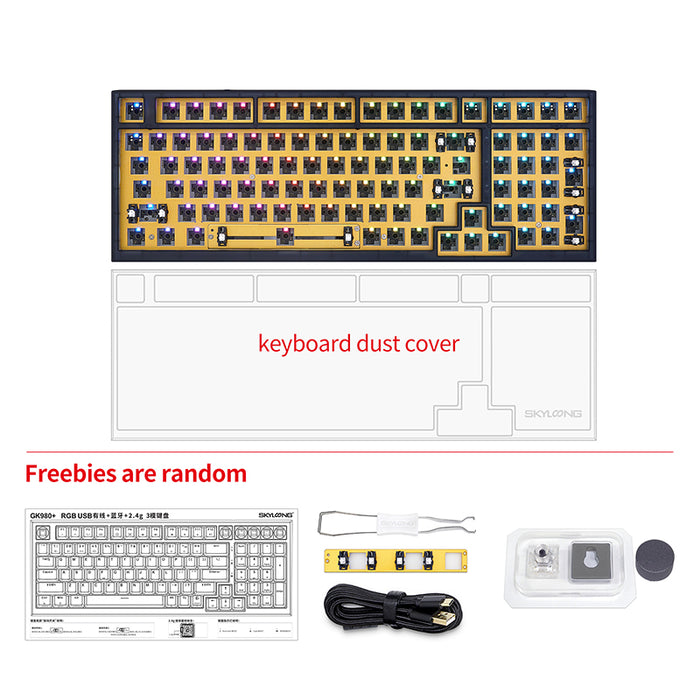 SKYLOONG GK980 1800 Compact 3-Mode RGB DIY Keyboard Kit - WhatGeek
