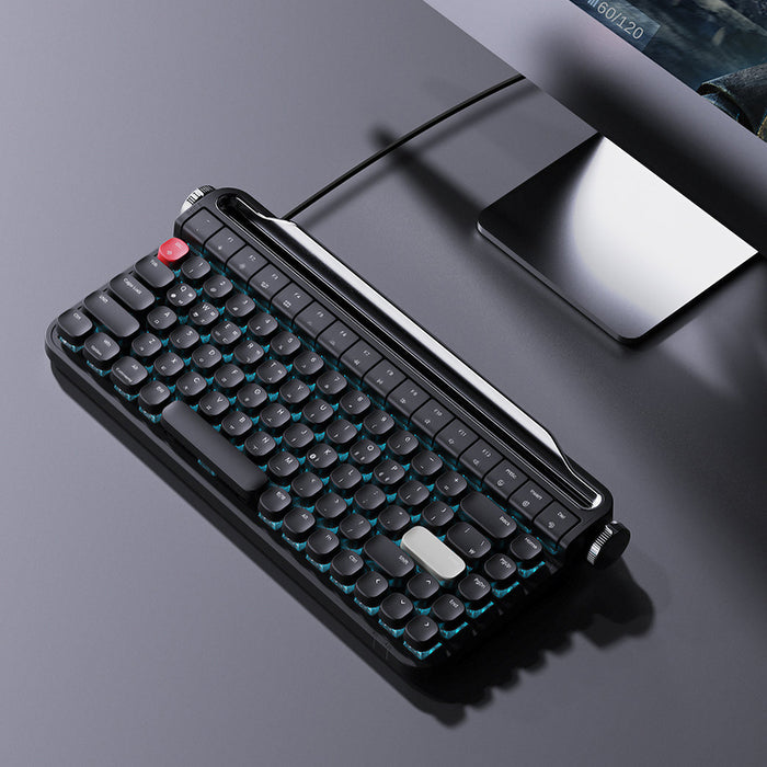 ACGAM ACTTO B703 Wireless Typewriter Retro Mechanical Keyboard - WhatGeek