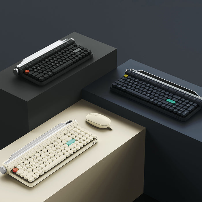 ACGAM ACTTO B703 Wireless Typewriter Retro Mechanical Keyboard - WhatGeek